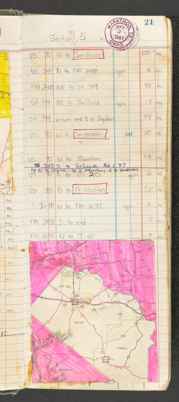 Driving Log Region 5 · Texas State University Special Collections and ...